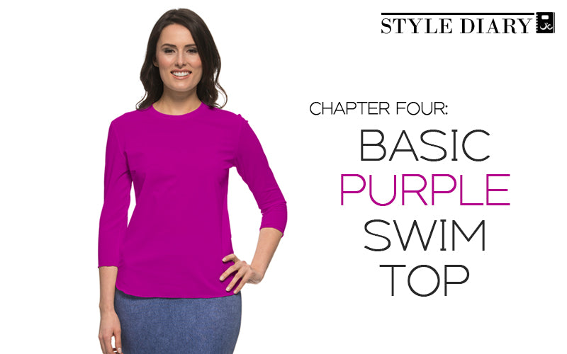 Add A Splash of Color! Three Ways to Wear the Basic Purple Swim Top; S