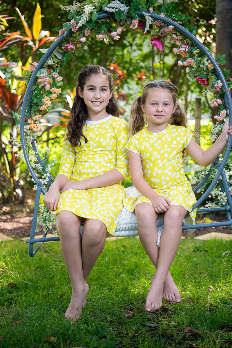 Yellow Cherries Mini Me Swim Set